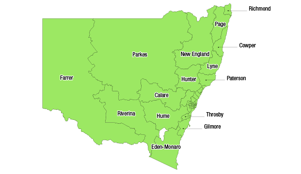 Maps - NSW federal redistribution - Australian Electoral Commission