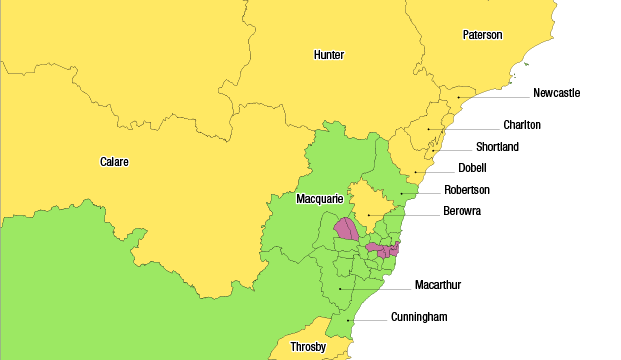 Maps - NSW federal redistribution - Australian Electoral Commission